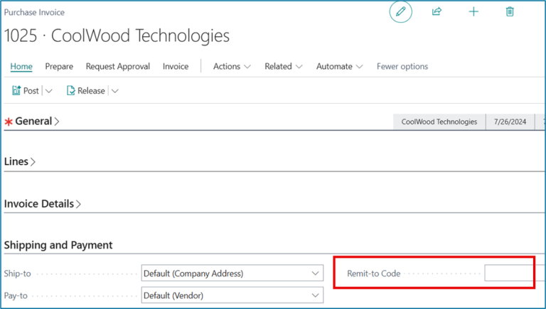 Business Central Remit-to Addresses – kimdandnavbc.com